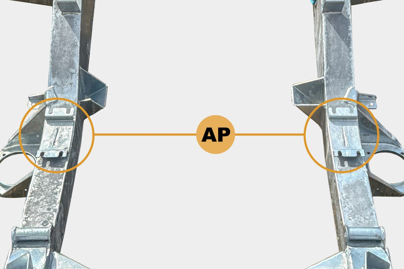Front Bump Stop To Chassis Mounting Bracket for Defender - Pair ...