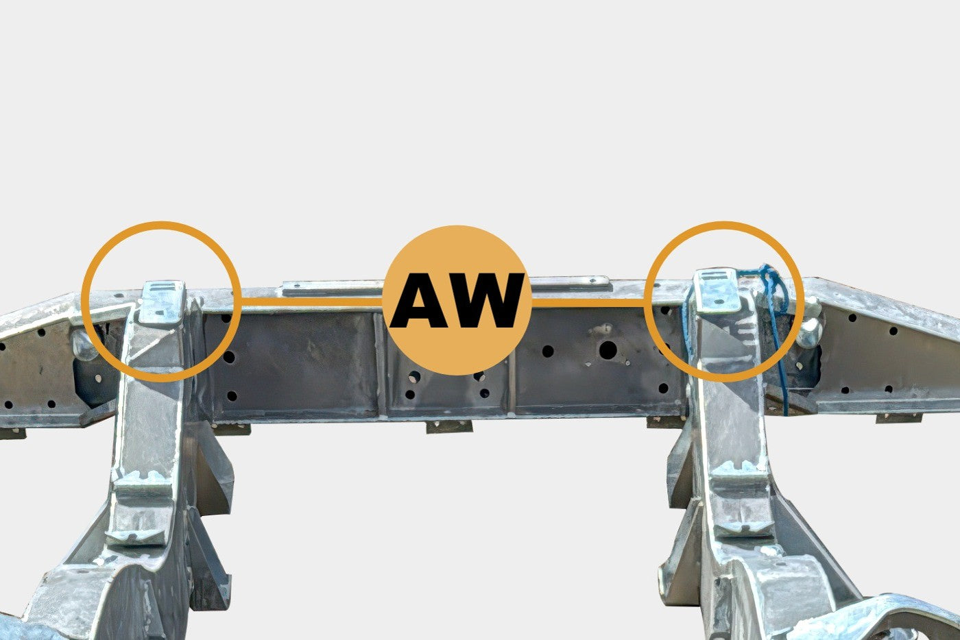 Rear Anti Roll Bar Chassis Mounting Bracket for Defender - Pair ...